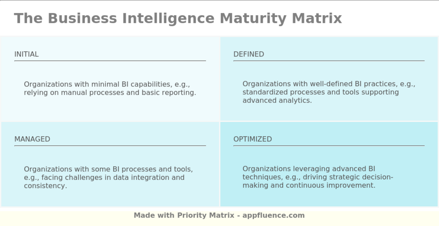 Business Intelligence Maturity Matrix [Free download]