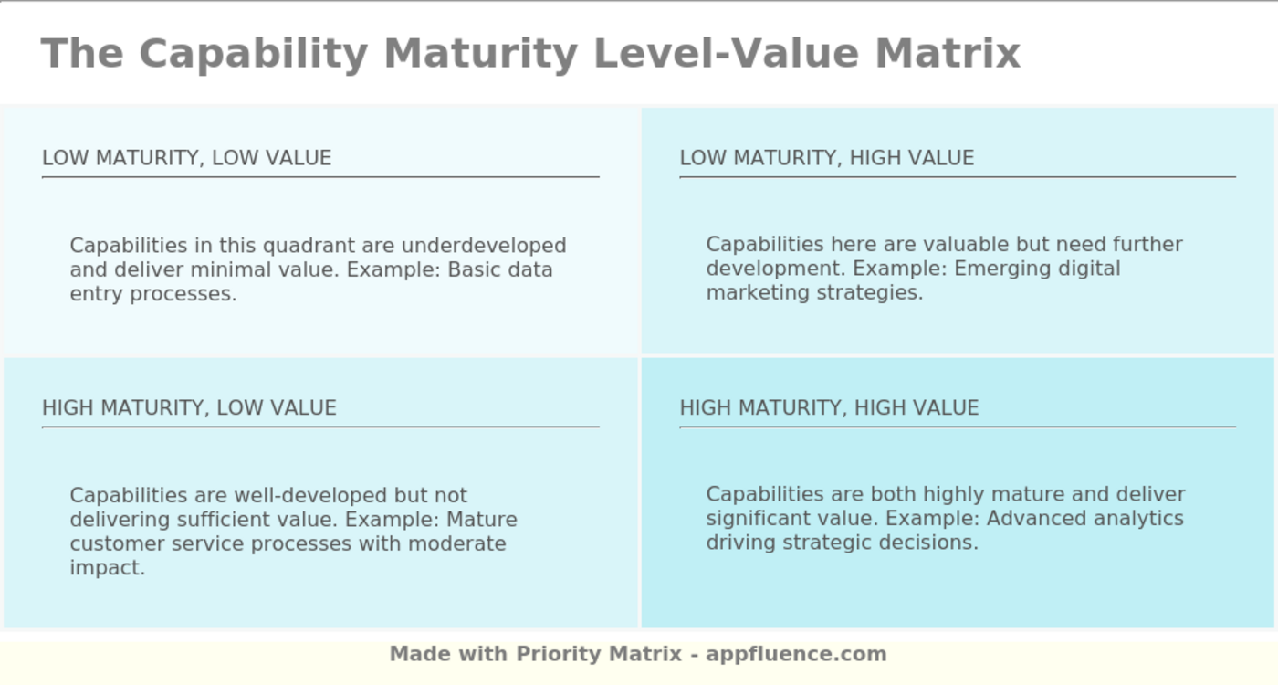 Capability Maturity Level-Value Matrix [Free download]