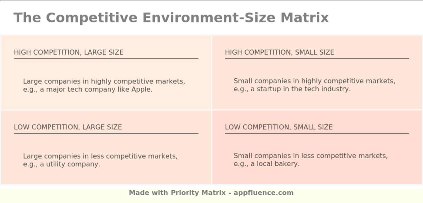Competitive Environment-Size Matrix [Free download]
