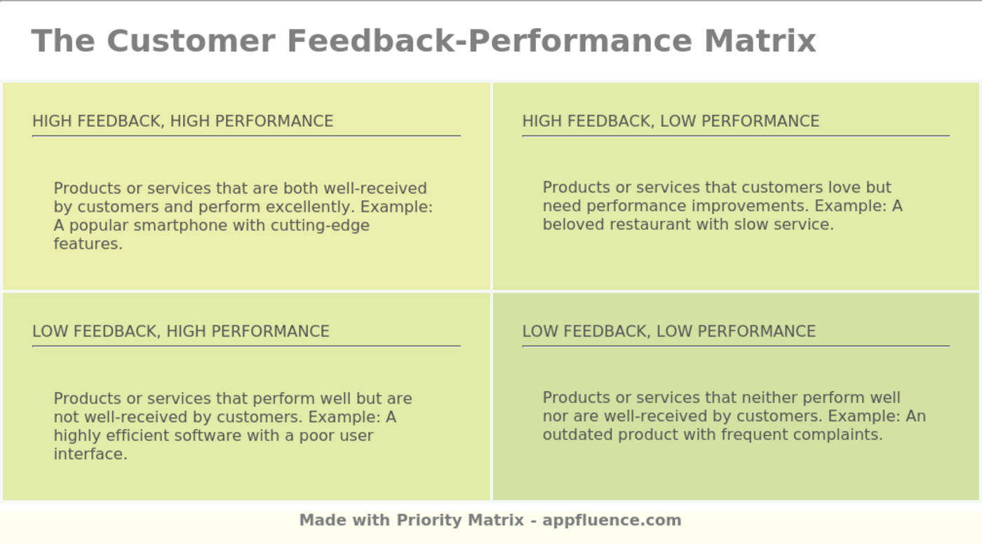 Customer Feedback-Performance Matrix [Free download]
