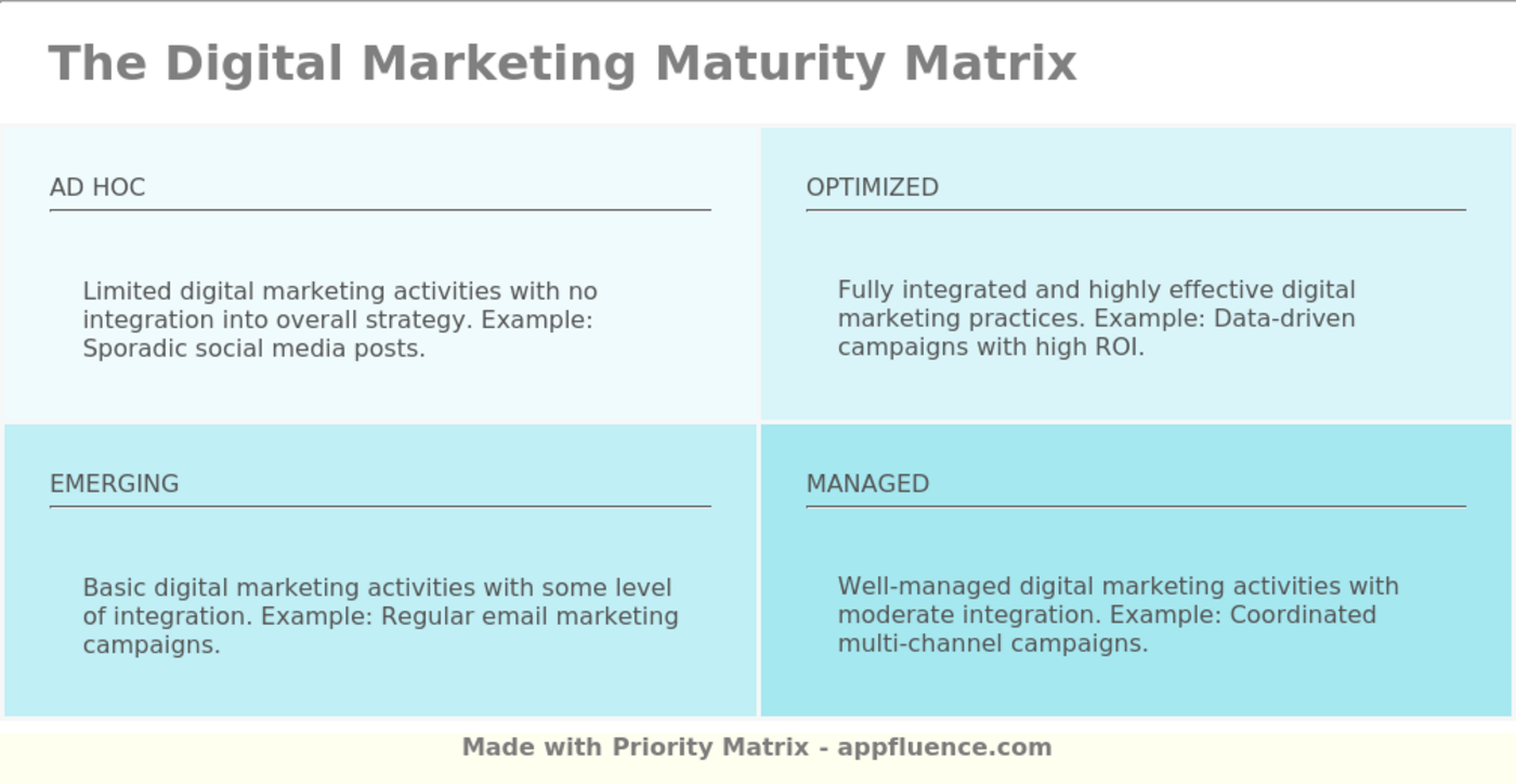Digital Marketing Maturity Matrix [Free download]