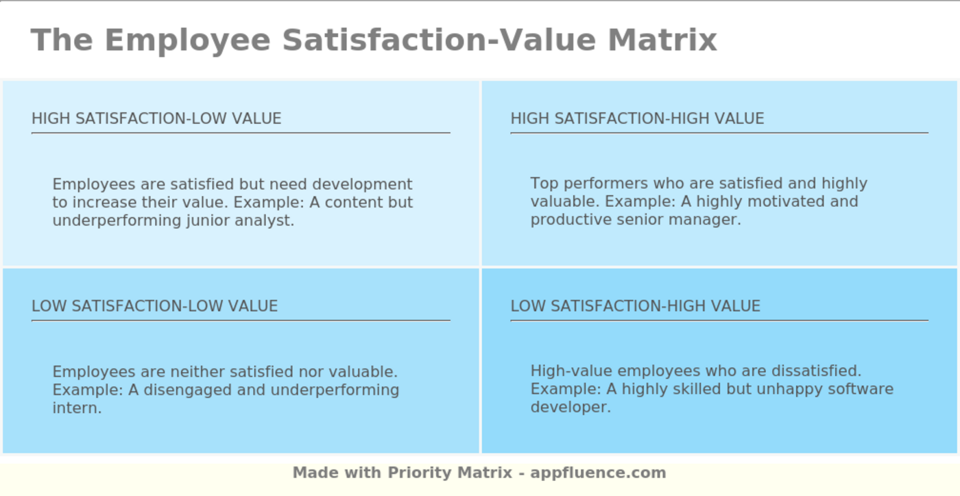Employee Satisfaction Value Matrix [free Download]