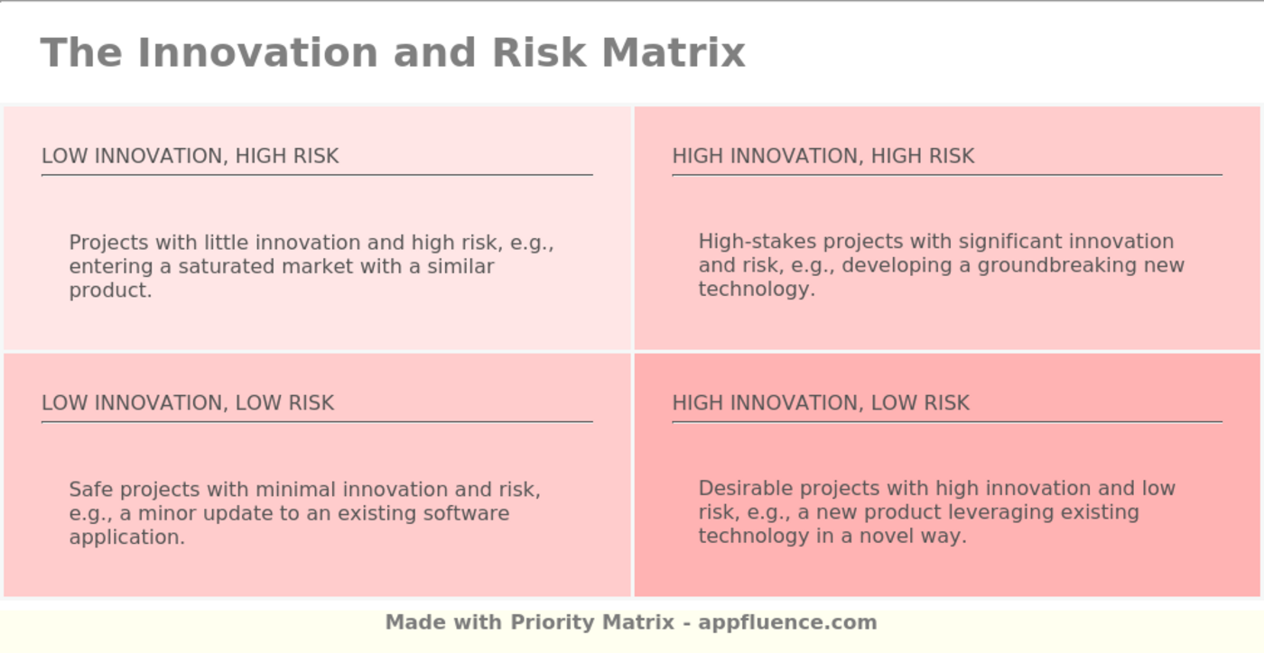 Innovation and Risk Matrix [Free download]