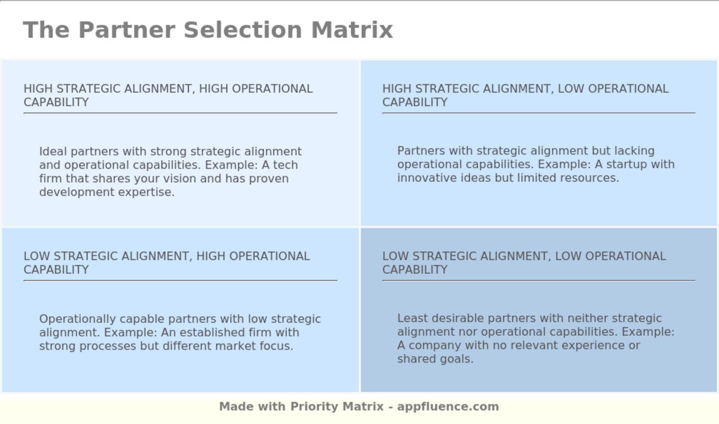 Partner Selection Matrix [free Download]
