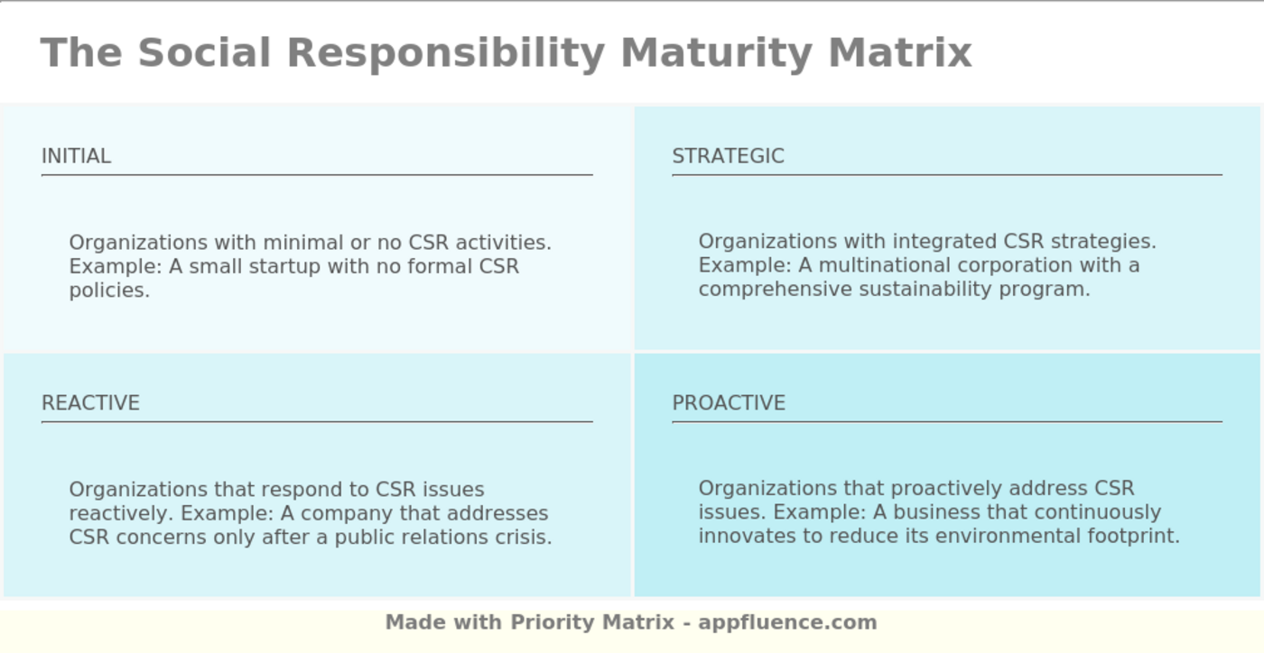 Social Responsibility Maturity Matrix [Free download]